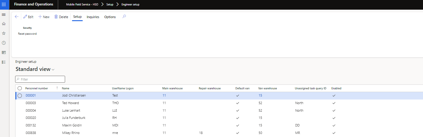 Setup Mobile Field Service in D365 F&O